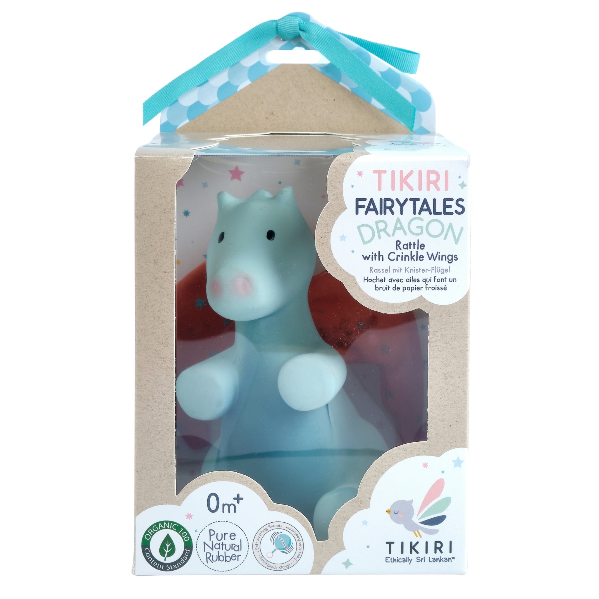 Sunrise dragon natural baby rattle toy